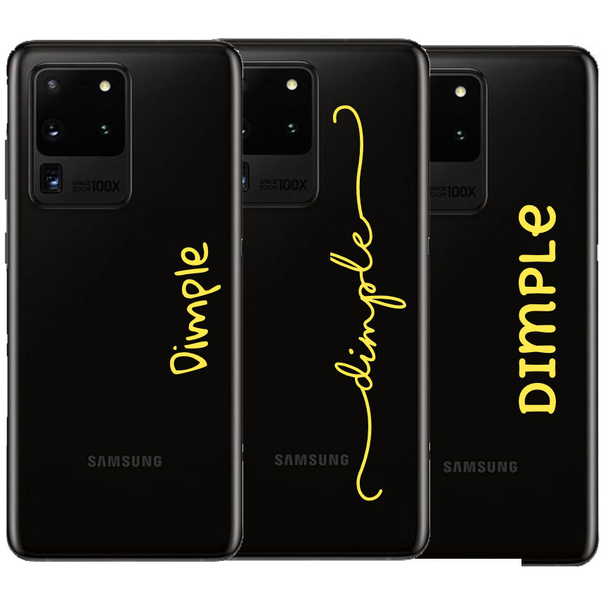 Custom Text Clear Case for Samsung Phones - OMGCovers